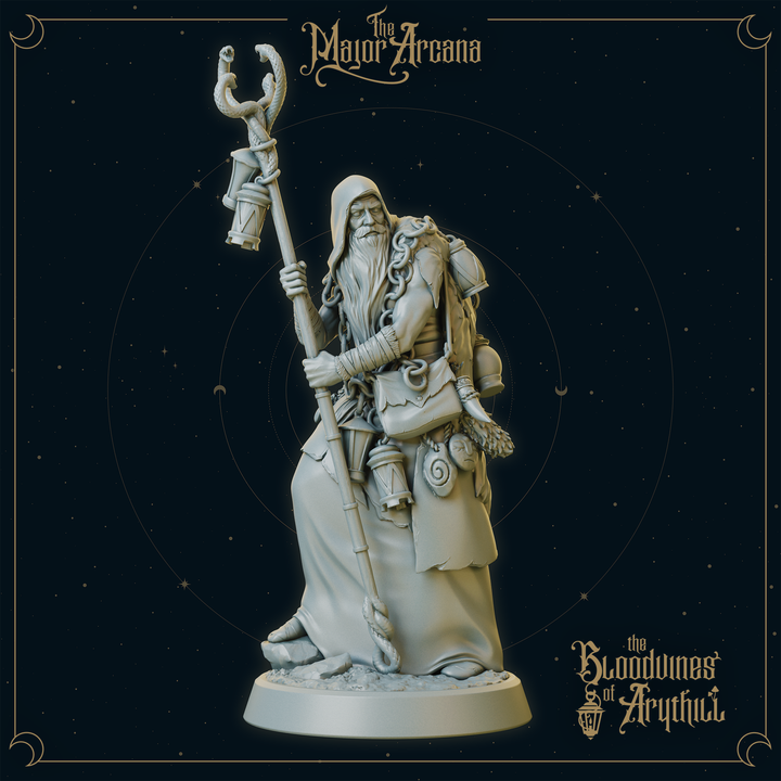 3D Printable The Hermit - Human Wizard by The Major Arcana